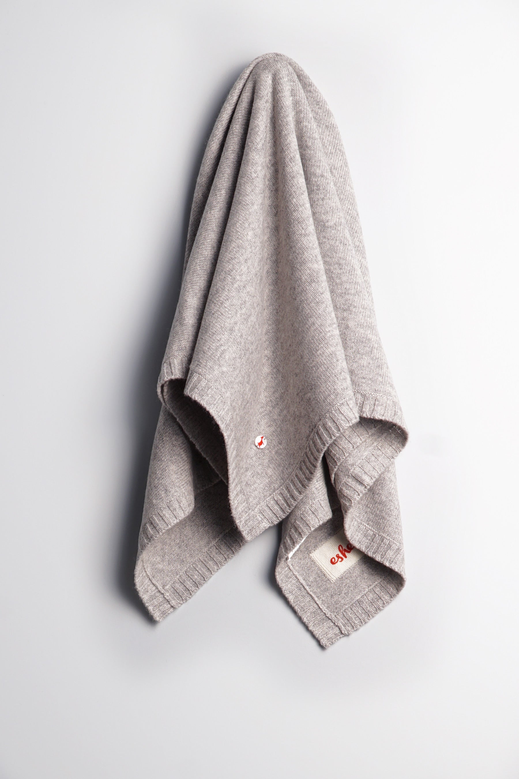 Baby cashmere blanket 80x80cm oyster grey – Bellona Cashmere & Horn GmbH
