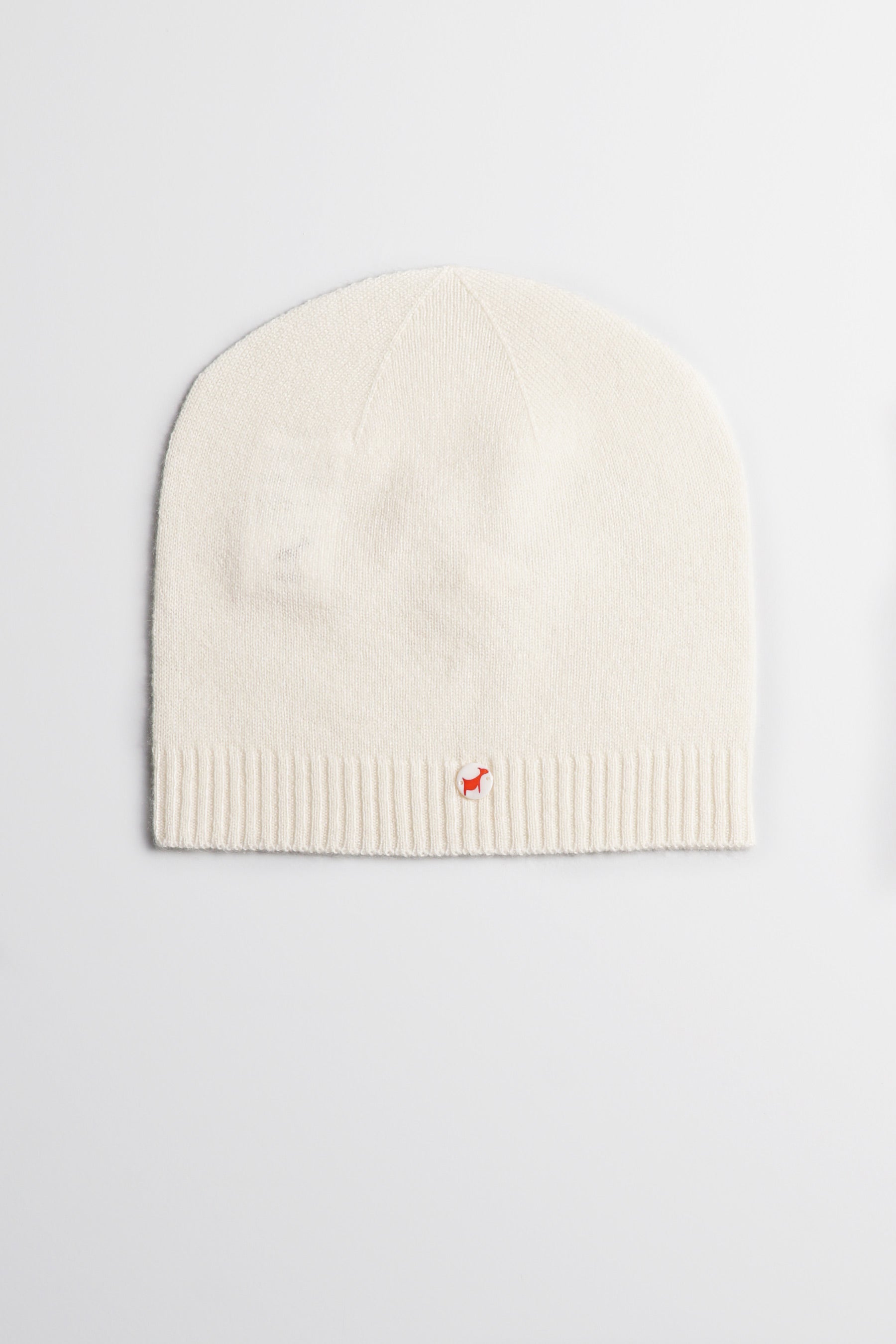 Cashmere beanie, fine knit, off-white – Bellona Cashmere & Horn GmbH